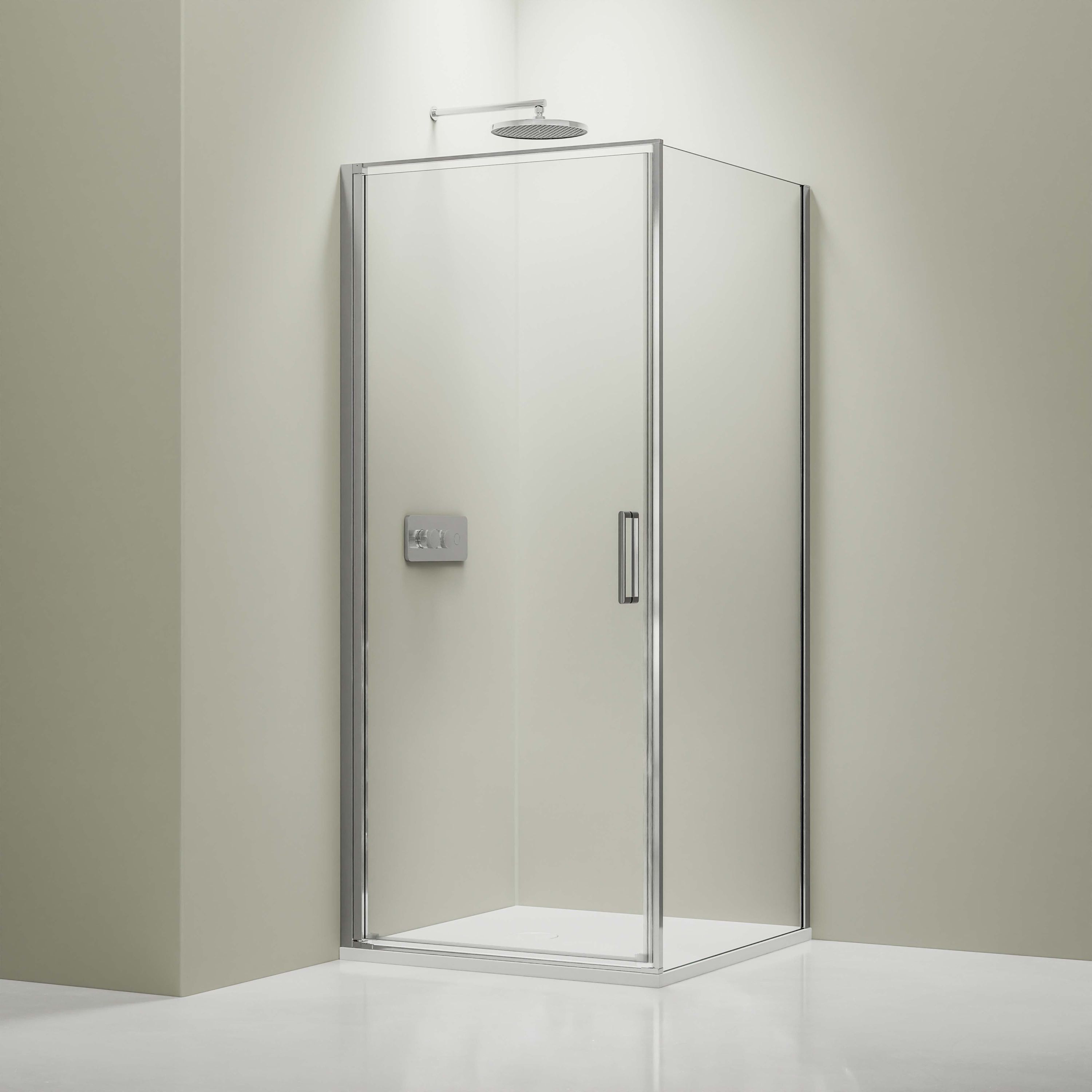 BERNSTEIN - Cabine de douche d'angle 90x90x195cm (LxPxH) verre 8mm, 1 ...