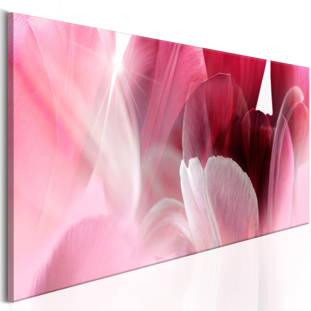 Tableau Imprimé "Flowers : Pink Tulips" 50 x 150 cm | Leroy Merlin