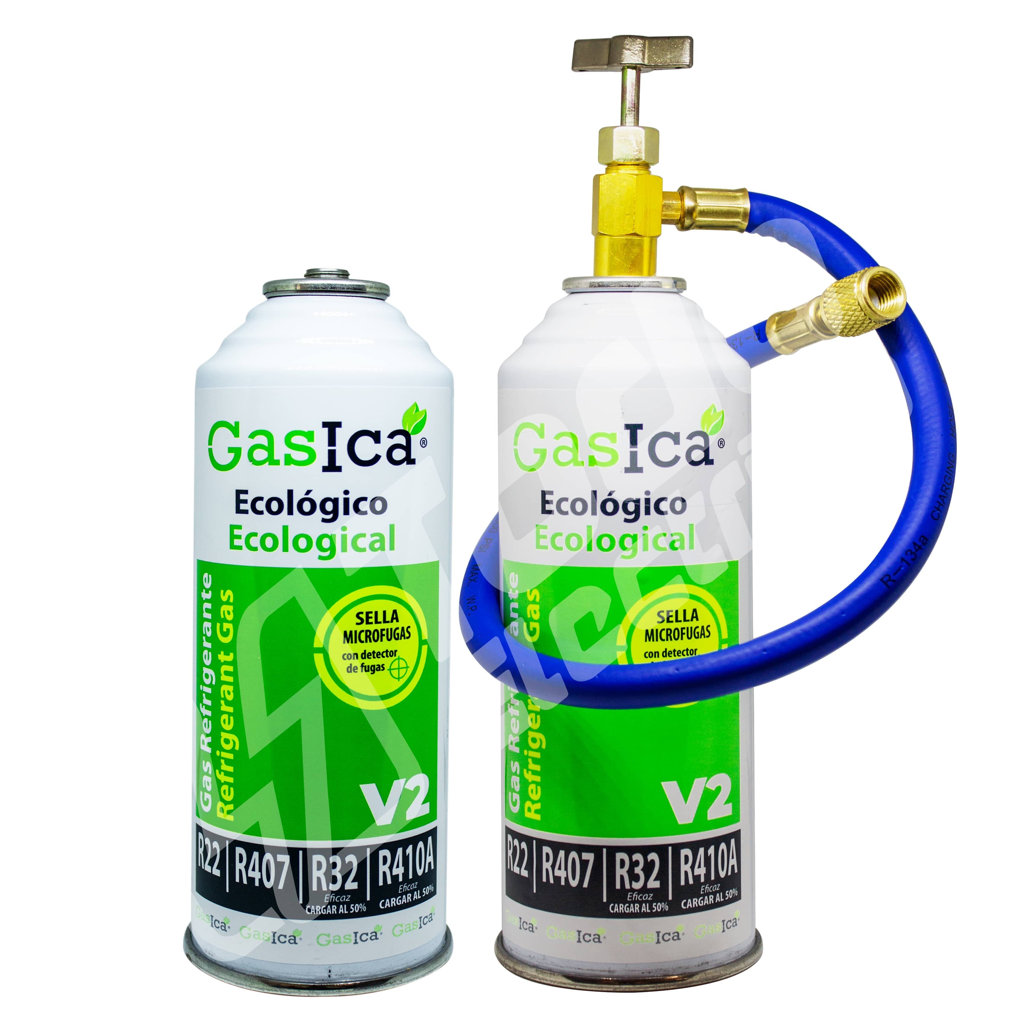 Pack de 2 bouteilles de gaz réfrigérant Gasica V2, substitut au R22 ...