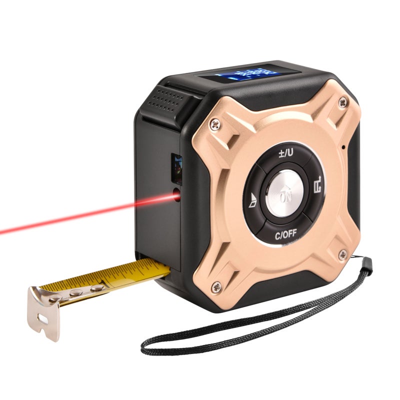 Télémètre laser，Mètre ruban 3 en 1 avec télémètre laser : mètre ruban ...