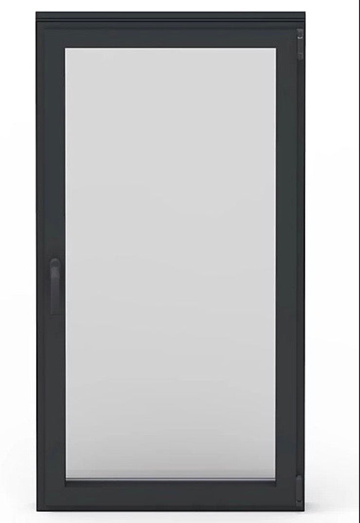 Fenêtre Aluminium avec 1 ventail ouvrant RAL 7016 ( L.: 70 cm x H.: 100 ...