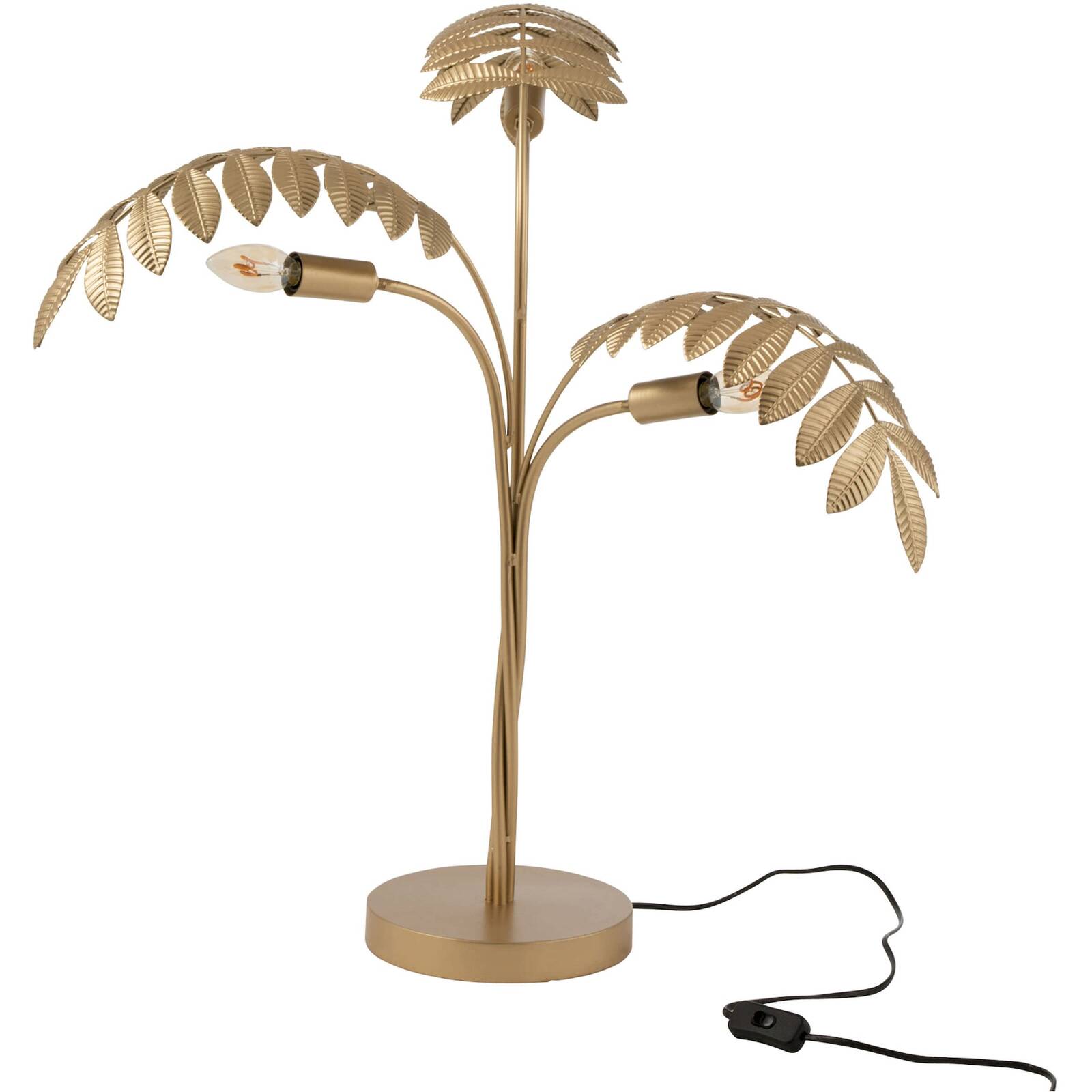 Lampe palmier Wyano en Zinc 65,5 x 53 x 67,5 cm Doré | Leroy Merlin