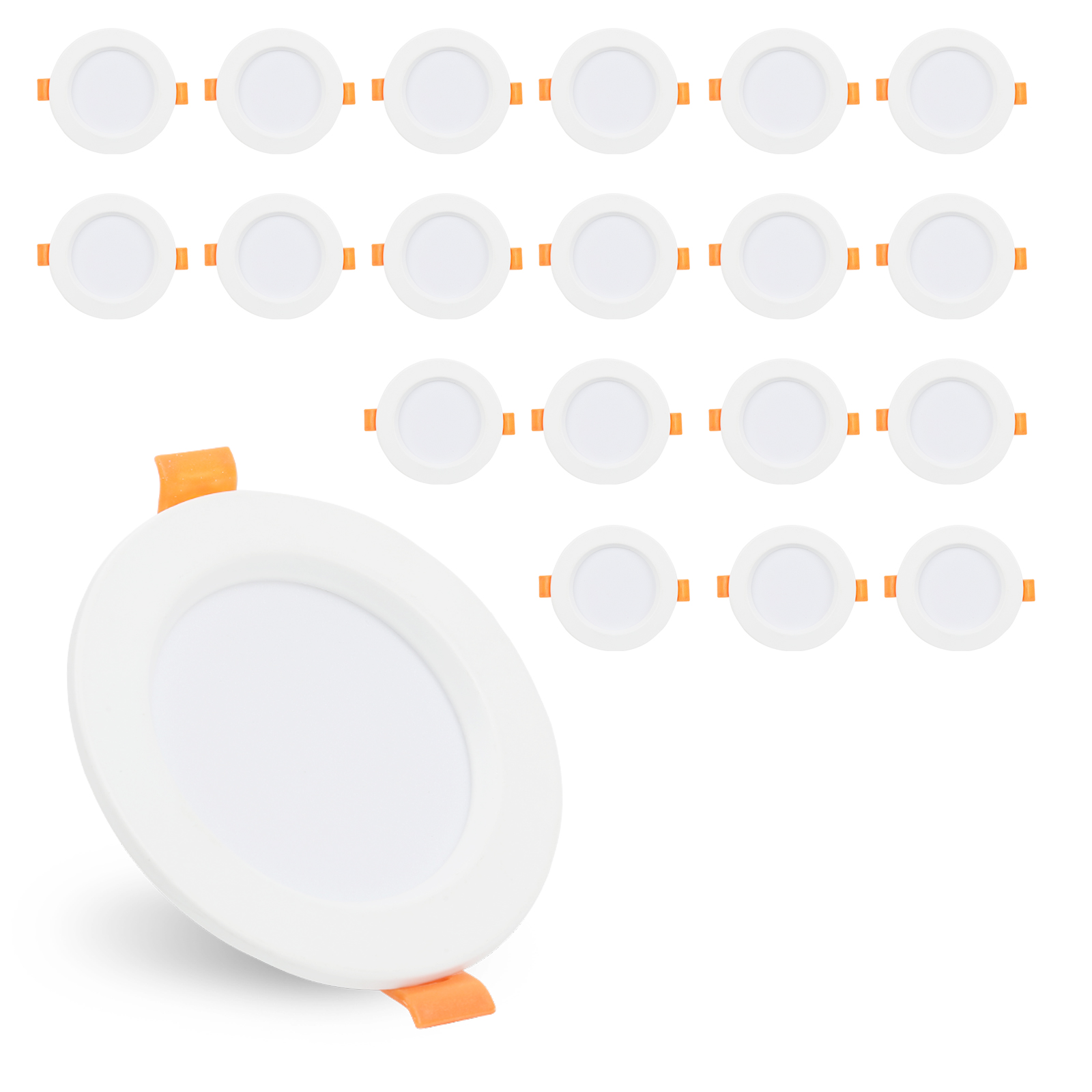 20x Focos empotrables LED Focos de techo Focos de techo de luz 5W aptos para baño | Leroy Merlin