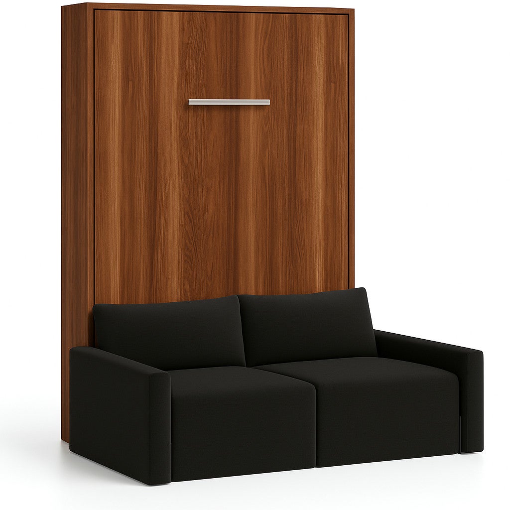Cama Murphy vertical con sofá Valencia de alta gama-90x190 cm-Sofá ...