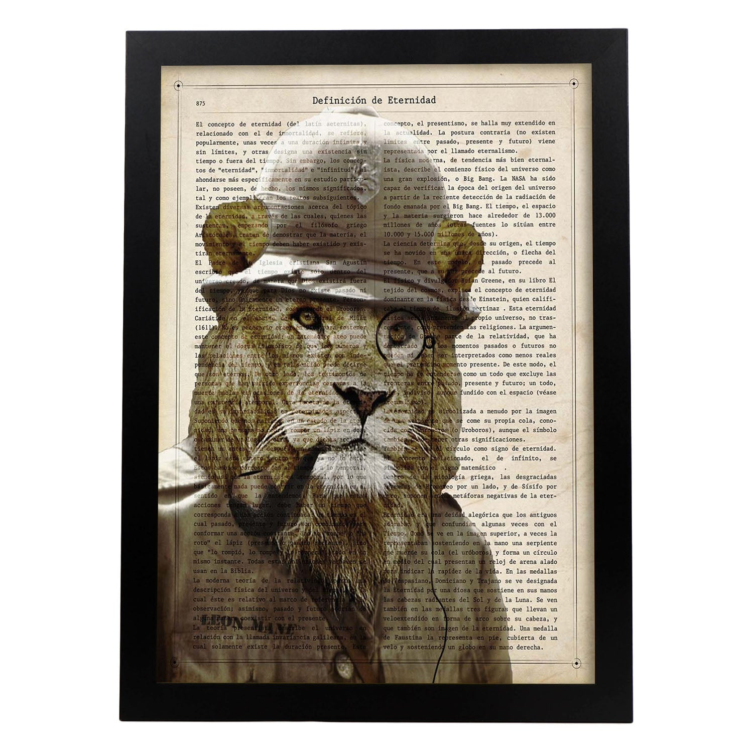 Poster De Leon De Safari. Láminas De Animales Con Definiciones ...