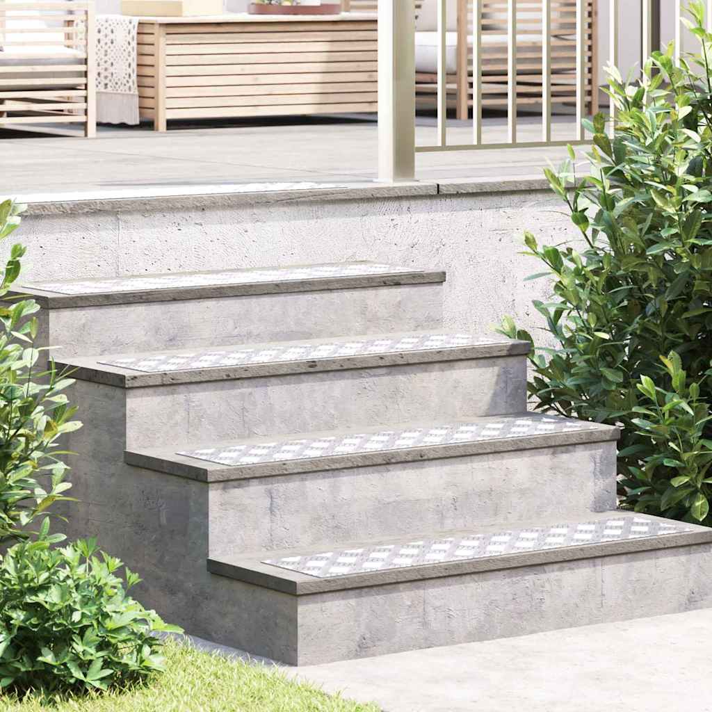 Peldaño Rectangular 4 pcs Plateado 90 x 20 cm Aluminio | Leroy Merlin