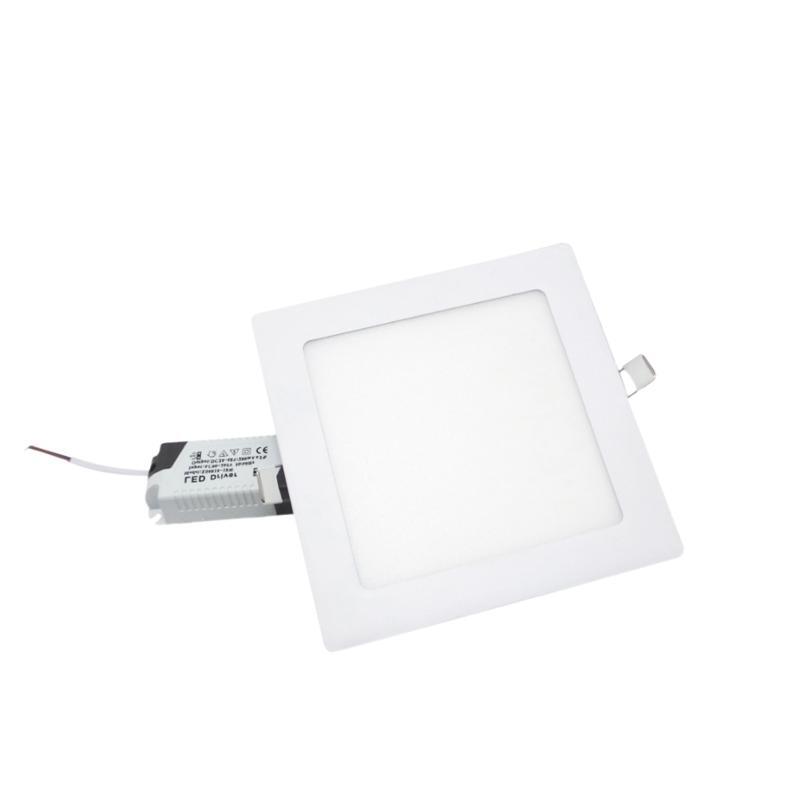 Downlight Dalle LED 12W Extra Plate Carrée BLANC - Blanc Neutre 4000K ...