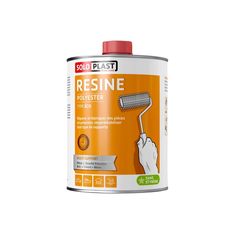 Résine polyester Soloplast type éco 2 KG | Leroy Merlin