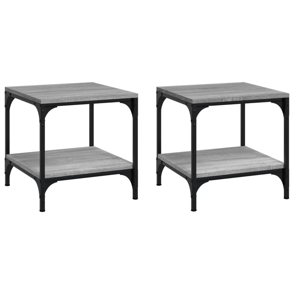 Lot de 2 Tables d'appoint | Bout de canapé | Table Basse Sonoma gris ...