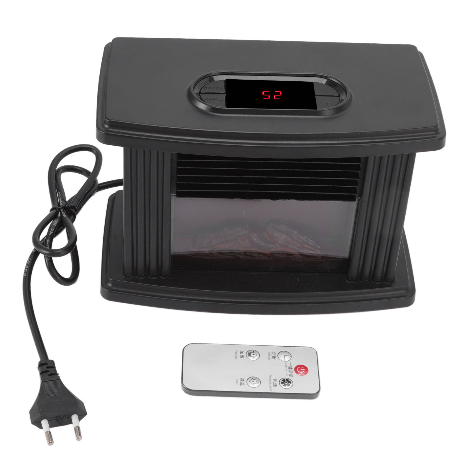 Chauffage de cheminée électrique 1000 W, poêle de table portable, petit ...