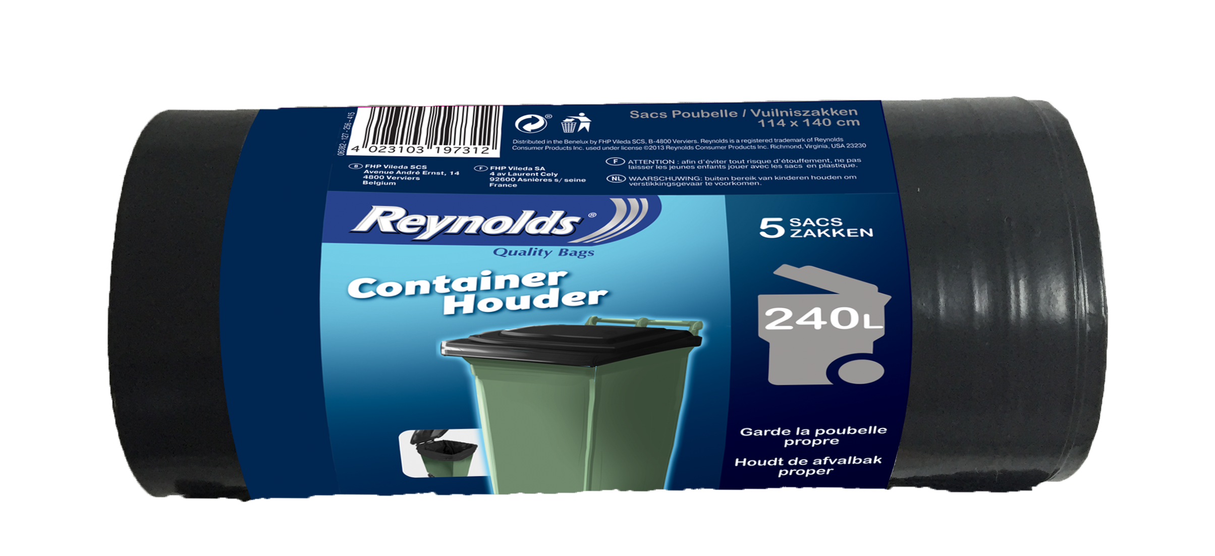 Reynolds - Pack de 12 - Sacs poubelles Container 5x240L | Leroy Merlin