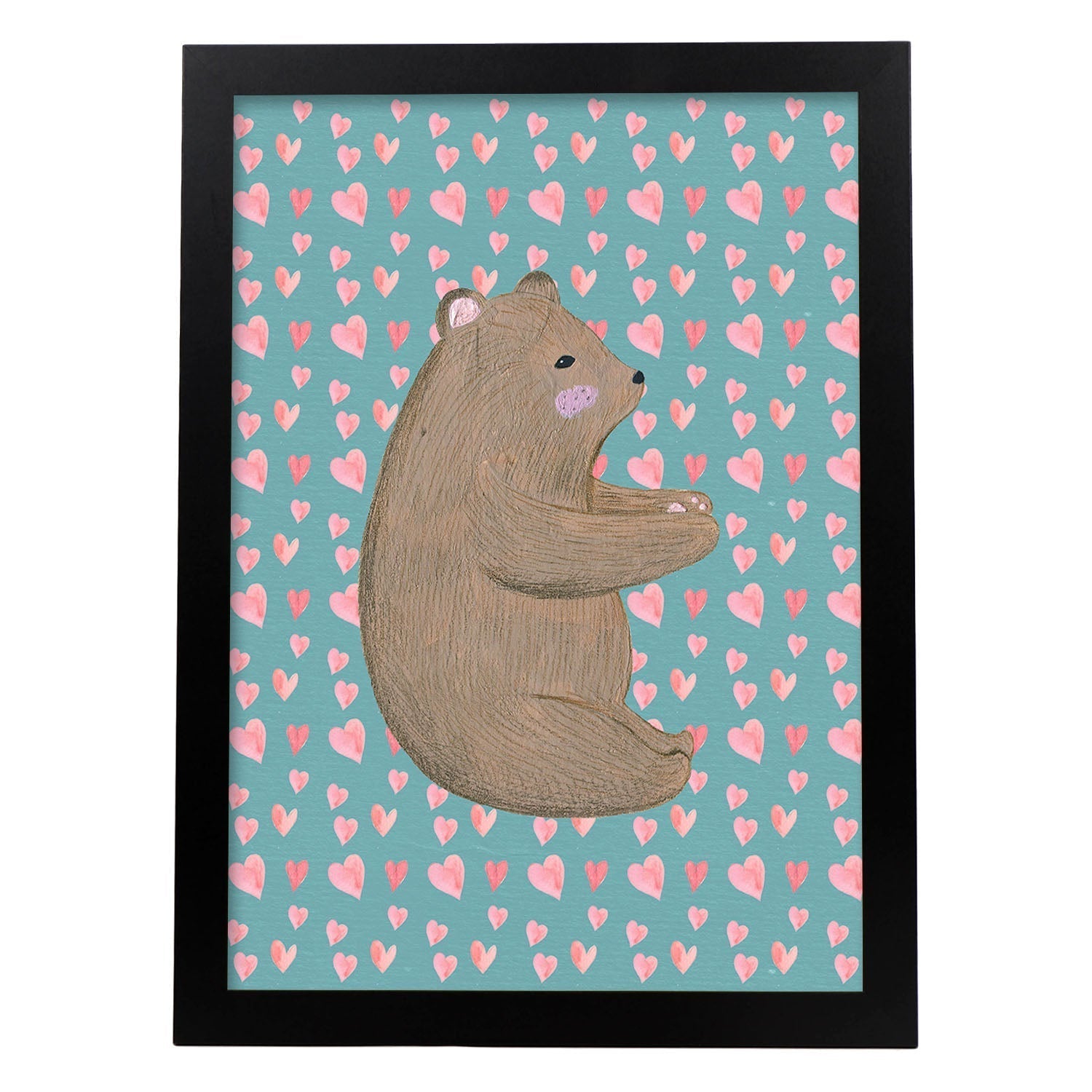 Affiche Animale Avec Des Fonds Colorés. Baby Bear Vol, Avec Des ...