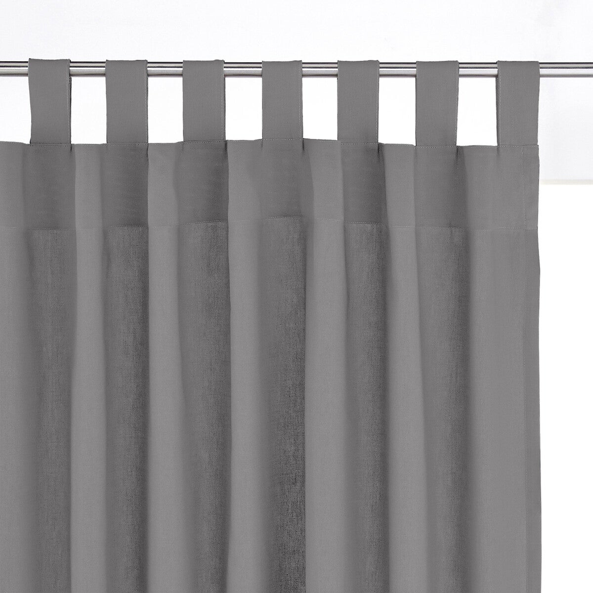 Rideau pur coton finition pattes, Scenario - Gris clair - 180 x 135 cm ...