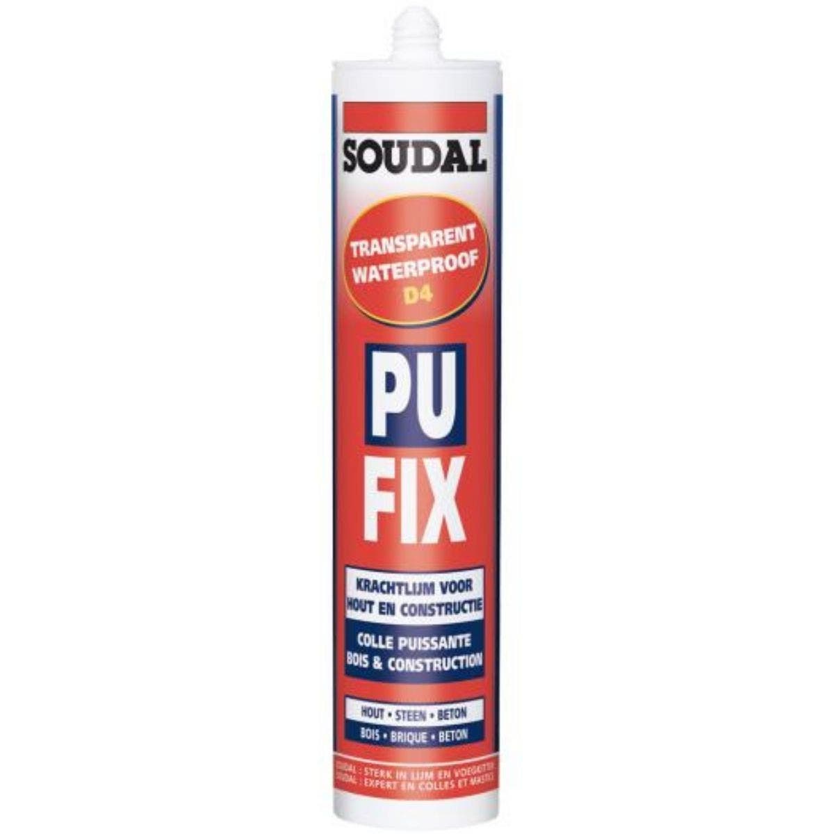 Colle de construction PU Fix - Transparent 310ml | Bricoman