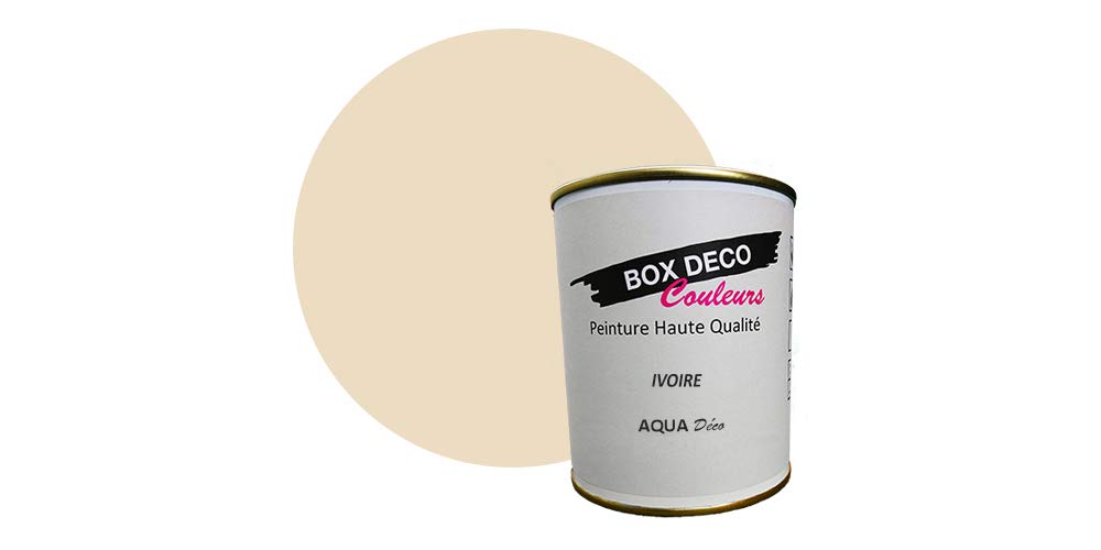 Beige Ivoire Beige Ivoire-Peinture murale acrylique aspect velours Aqua ...