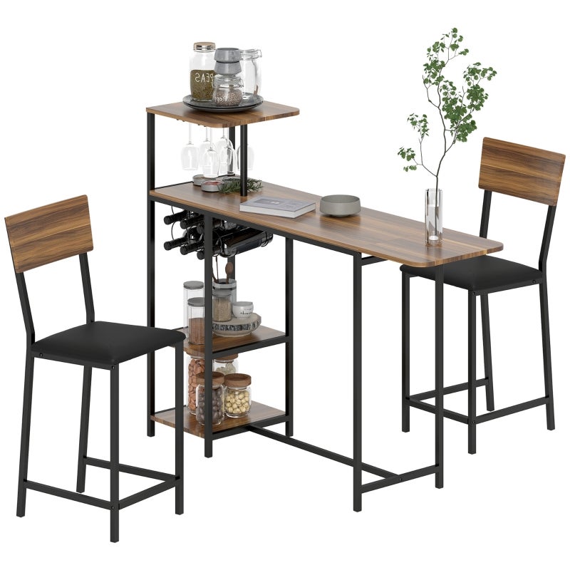 Set de Bar avec Tabourets (3 pièces) : Table Cuisine Pliante, Porte ...