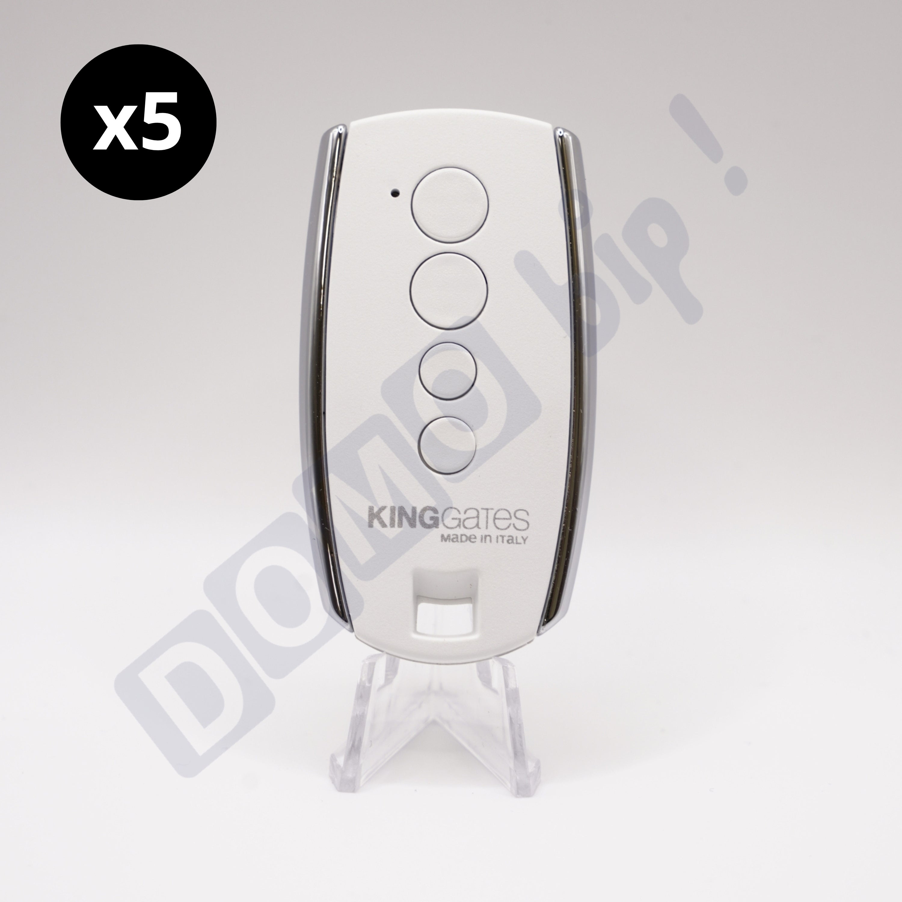 Lot de 5 Télécommandes King Gates STYLO 4K Blanc - 4 Canaux 433,92 MHz ...