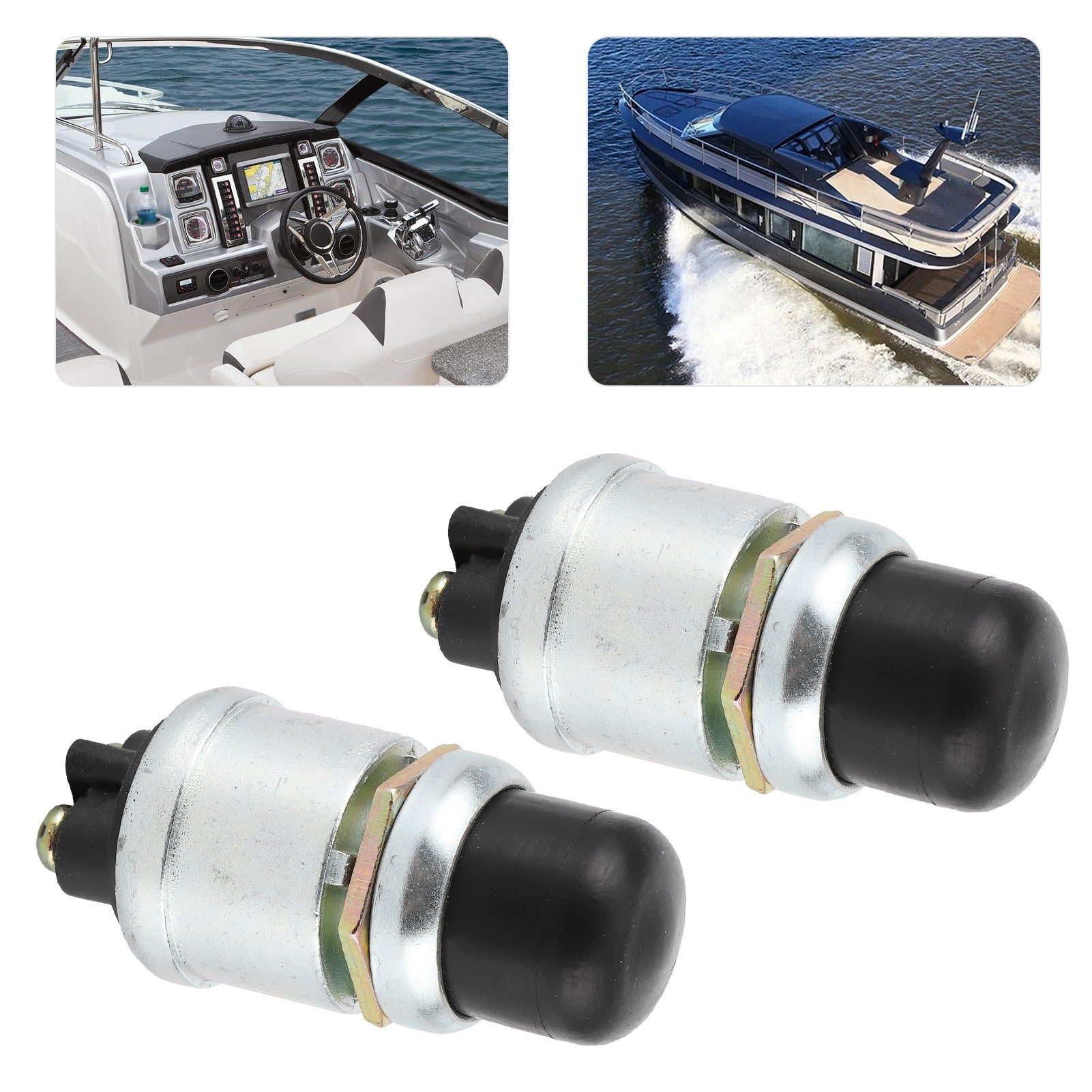2 pièces Horn Engine Start Switch SPST Push Button Starter étanche 50un ...