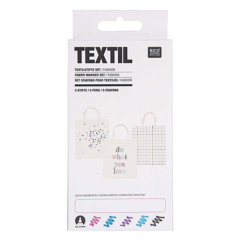 5 feutres pour textiles fluo - Rico Design | Leroy Merlin