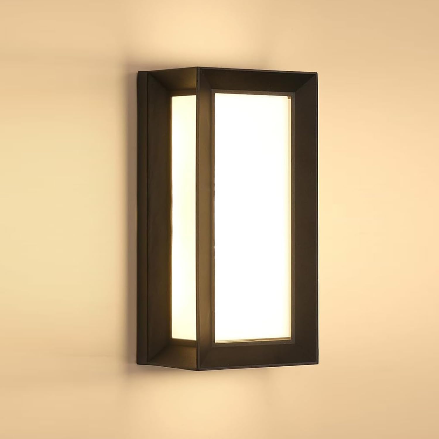 Aplique de pared exterior LED de 18W, rectangular de aluminio ...