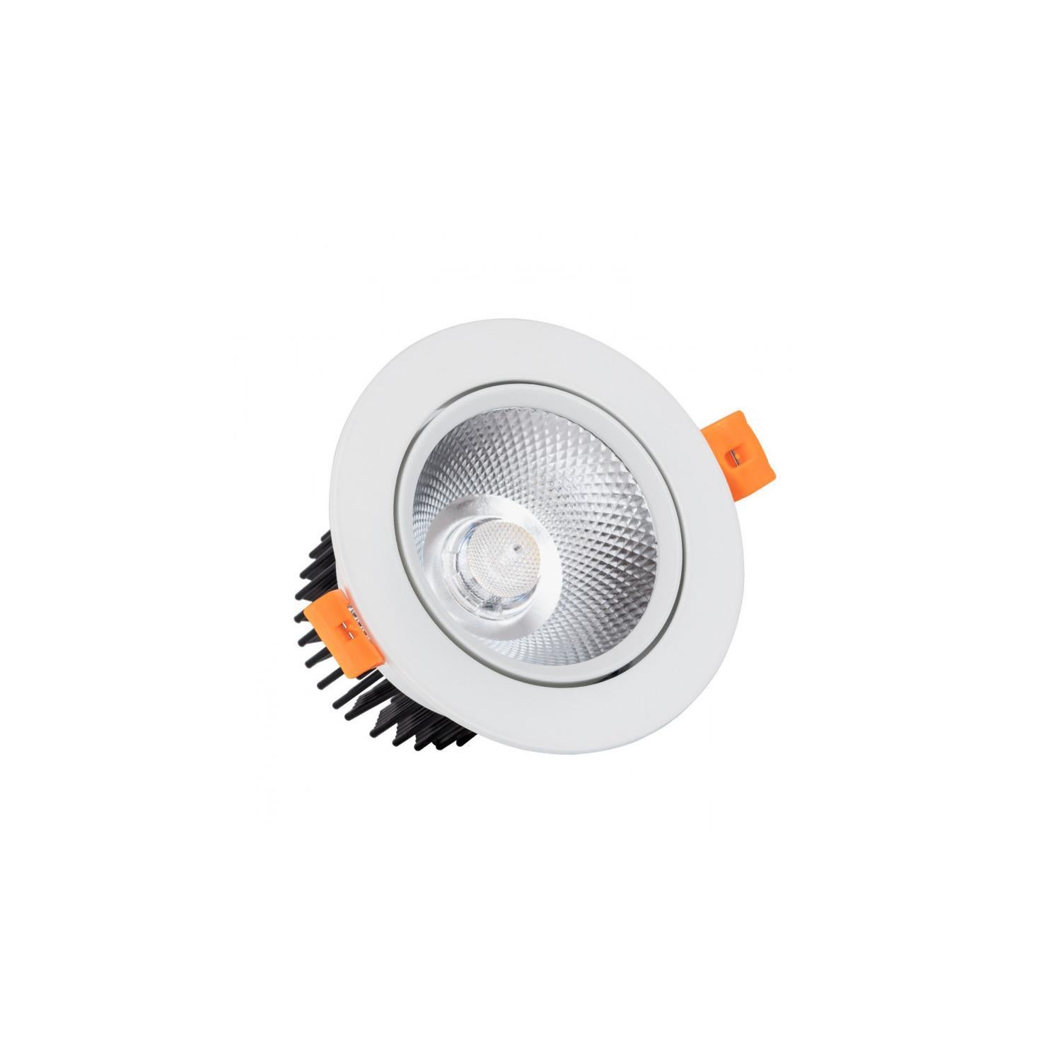 Ledkia - Foco Downlight LED 12W Circular Regulable COB CRI90 Corte Ø 90 ...