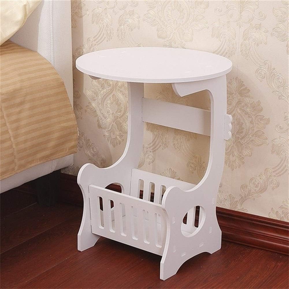 Table basse ronde blanche, meuble de maison, mini table basse double ...