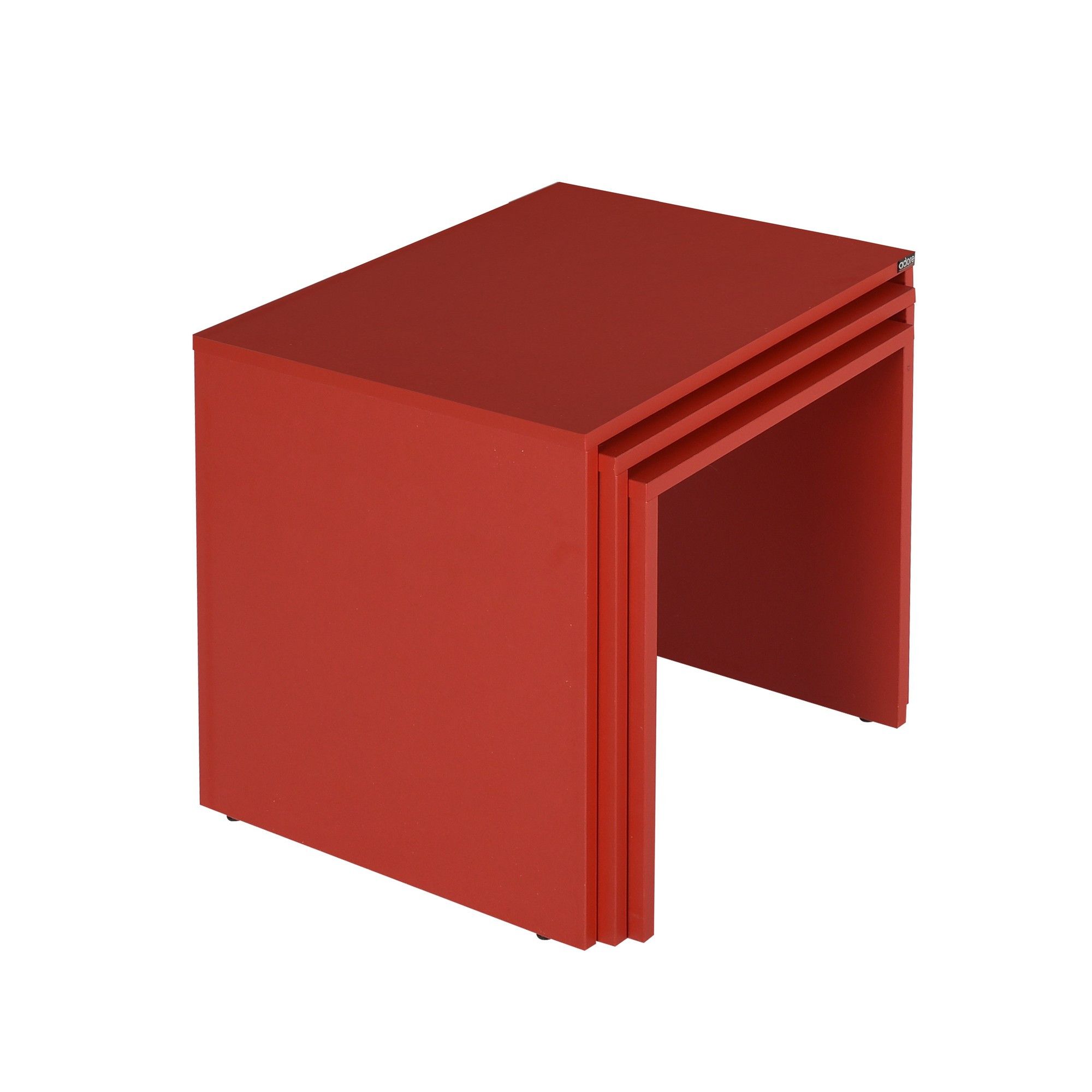Lot de 3 tables basses gigognes Kibo Rouge | Leroy Merlin