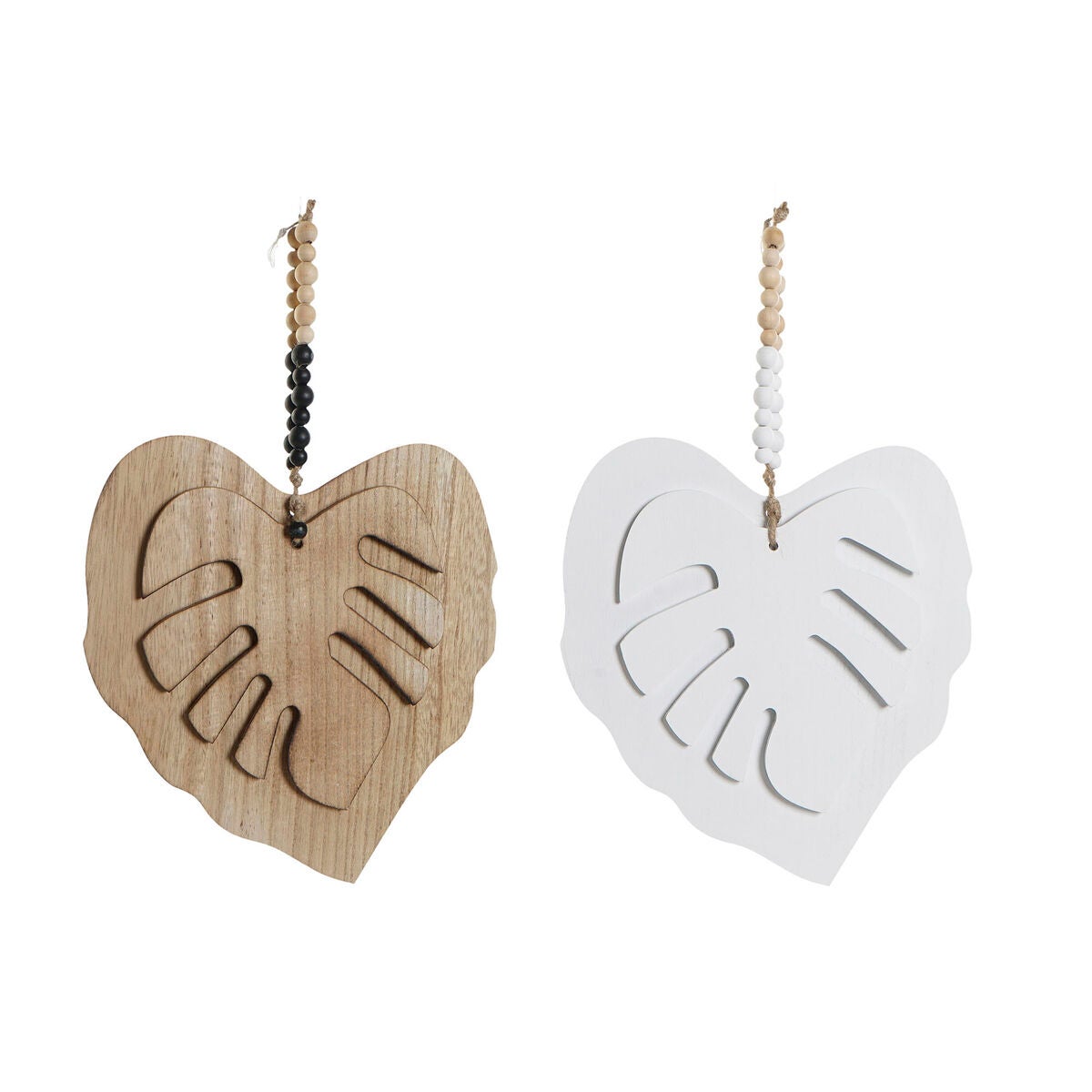 Décoration murale DKD Home Decor MDF Feuille d'une plante (25 x 2 x 41 ...