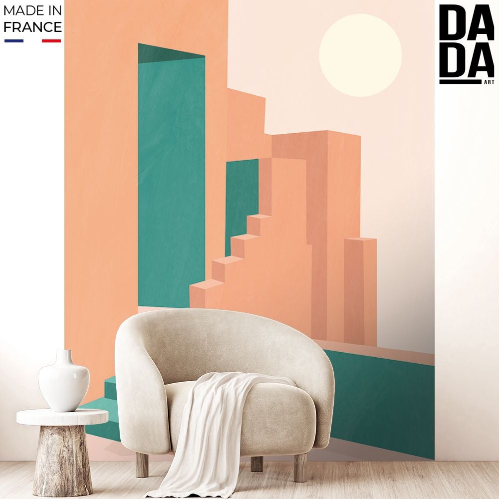 Papier peint préencollé "Formes géométriques audacieuses" 190x250cm ...