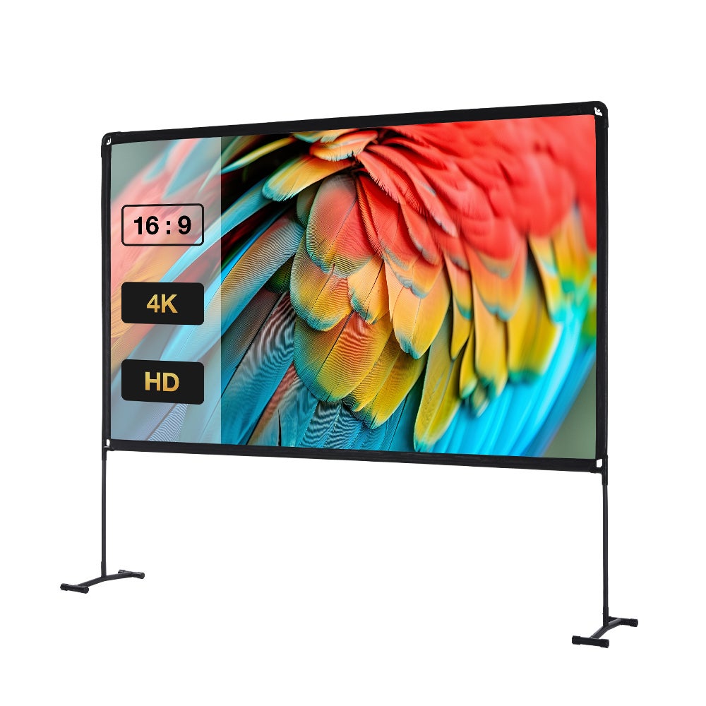 Écran de projection 4K 120 pouces avec support, gain 1,8, anti-lumière ...