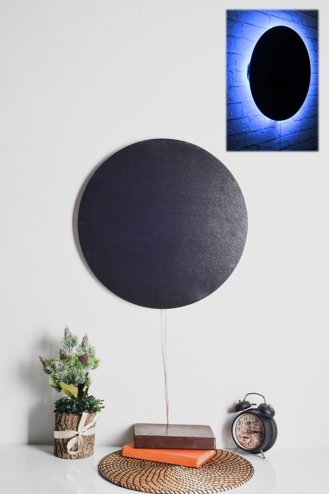 Iluminación LED decorativa Circle azul diámetro 45 cm | Leroy Merlin