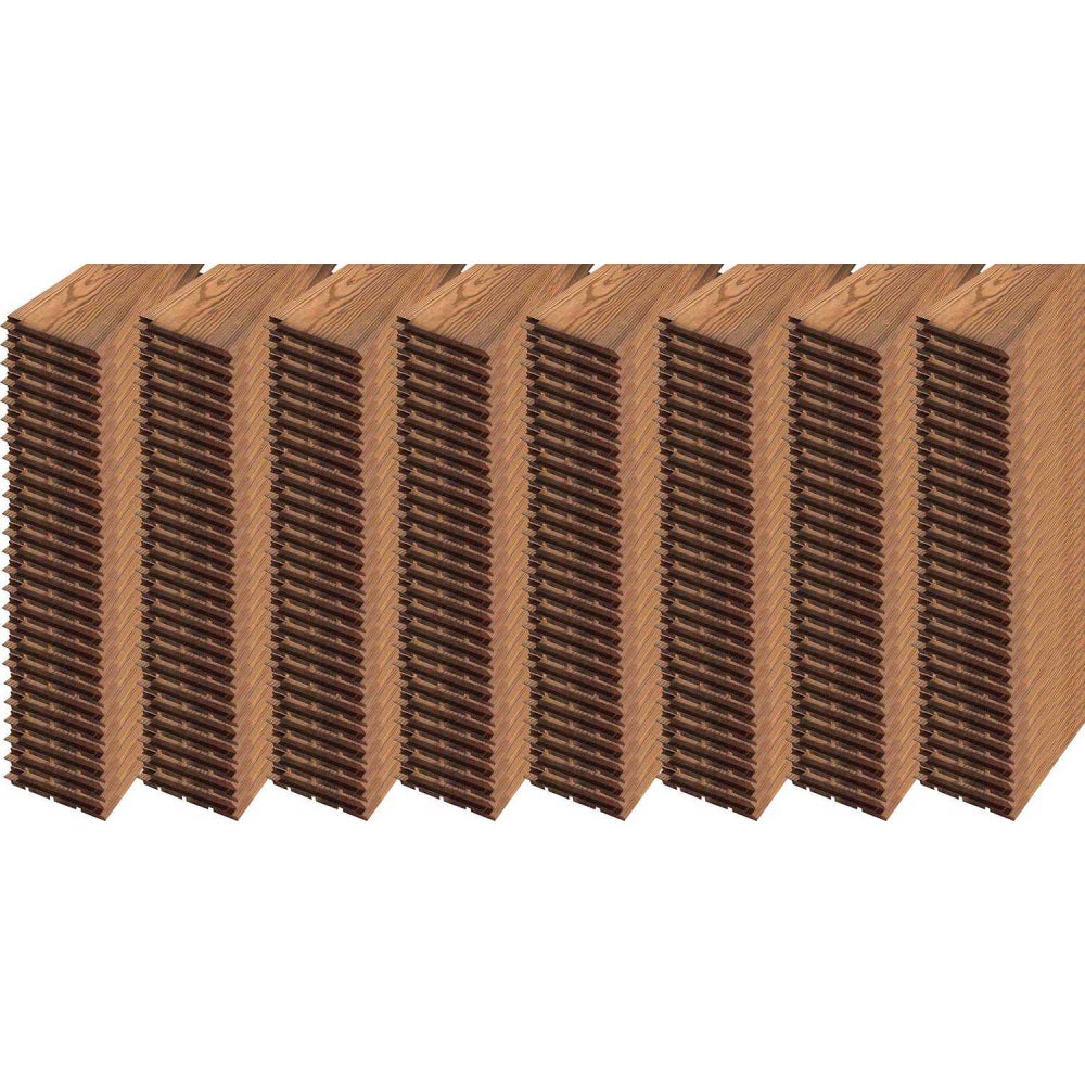 Clin de bardage en pin sylvestre 250 x 8 cm Premium (Lot de 200) 40 m2 ...
