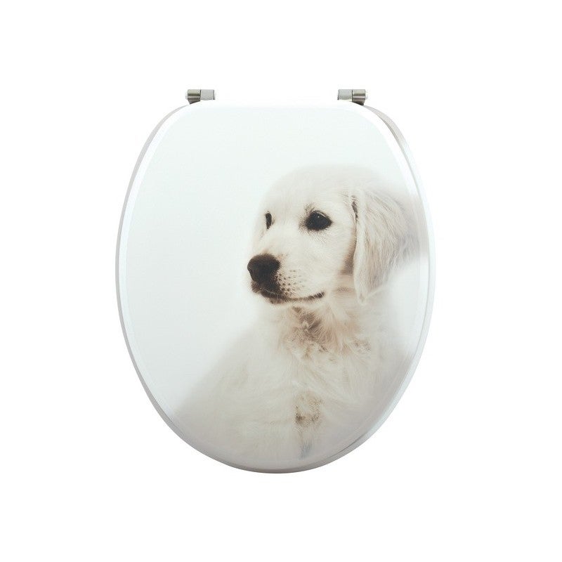 MSV Sedile WC in MDF, con anima in legno "Scott", cerniere in acciaio ...