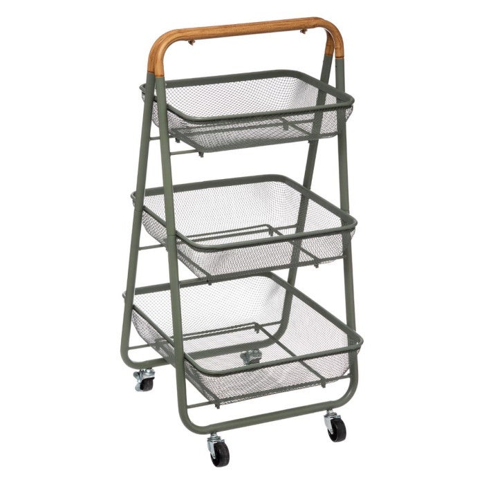 Desserte 3 Niveaux Design "Trio" 87cm Kaki | Leroy Merlin