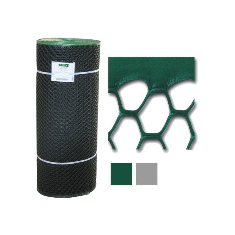 T-Rex Rete Tutta Plastica Esagonale 100Mtx50 Verde | Leroy Merlin