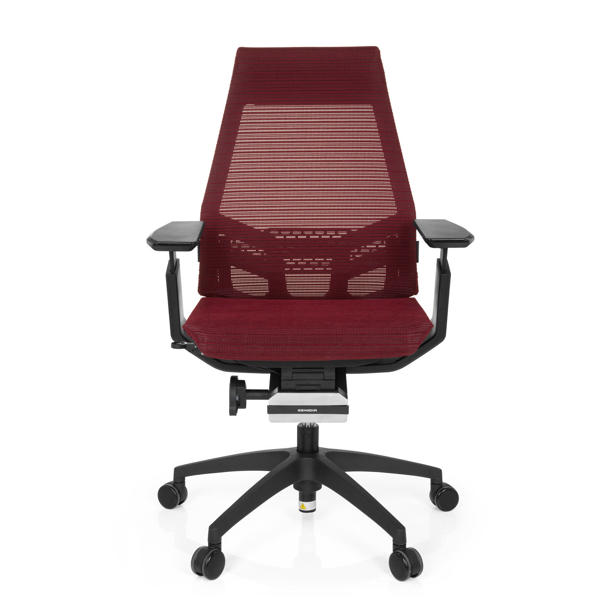 Silla de oficina / silla giratoria GENIDIA SMART BLACK tejido de malla rojo hjh OFFICE | Leroy ...