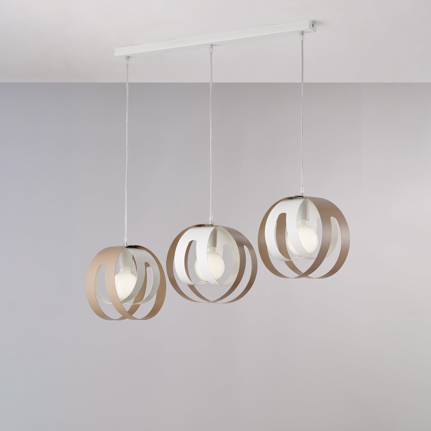 Tobias - Lámpara colgante con florón rectangular y difusores láser ...