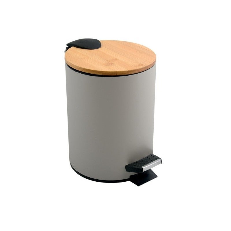 Cubo de basura con pedal adonis mate taupe 5l | Leroy Merlin