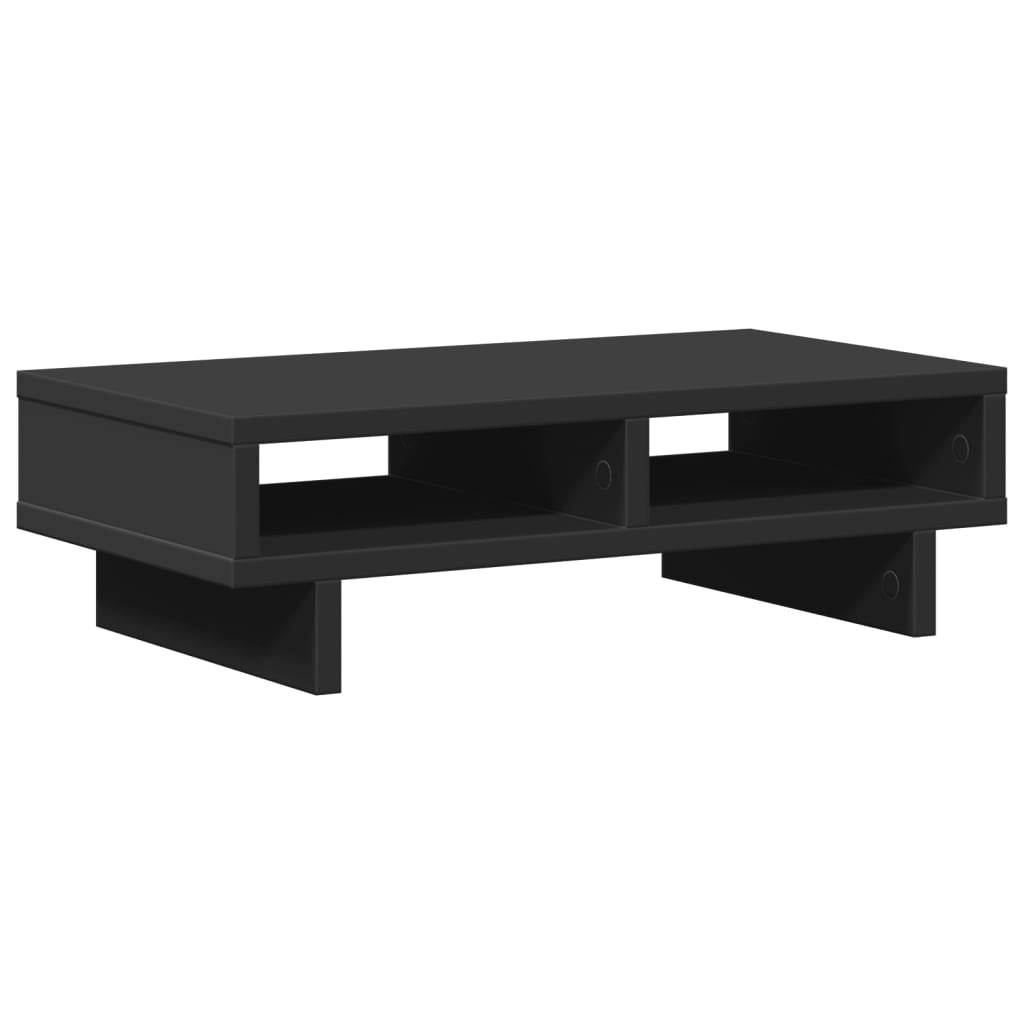 Support de moniteur | Support d'écran noir 50x27x15 cm bois d ...