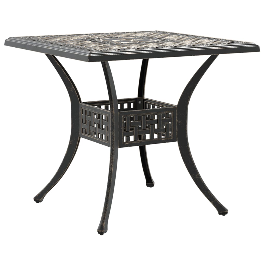 Table de jardin | Table de patio | Table d'extérieur bronze 80x80x75 cm ...
