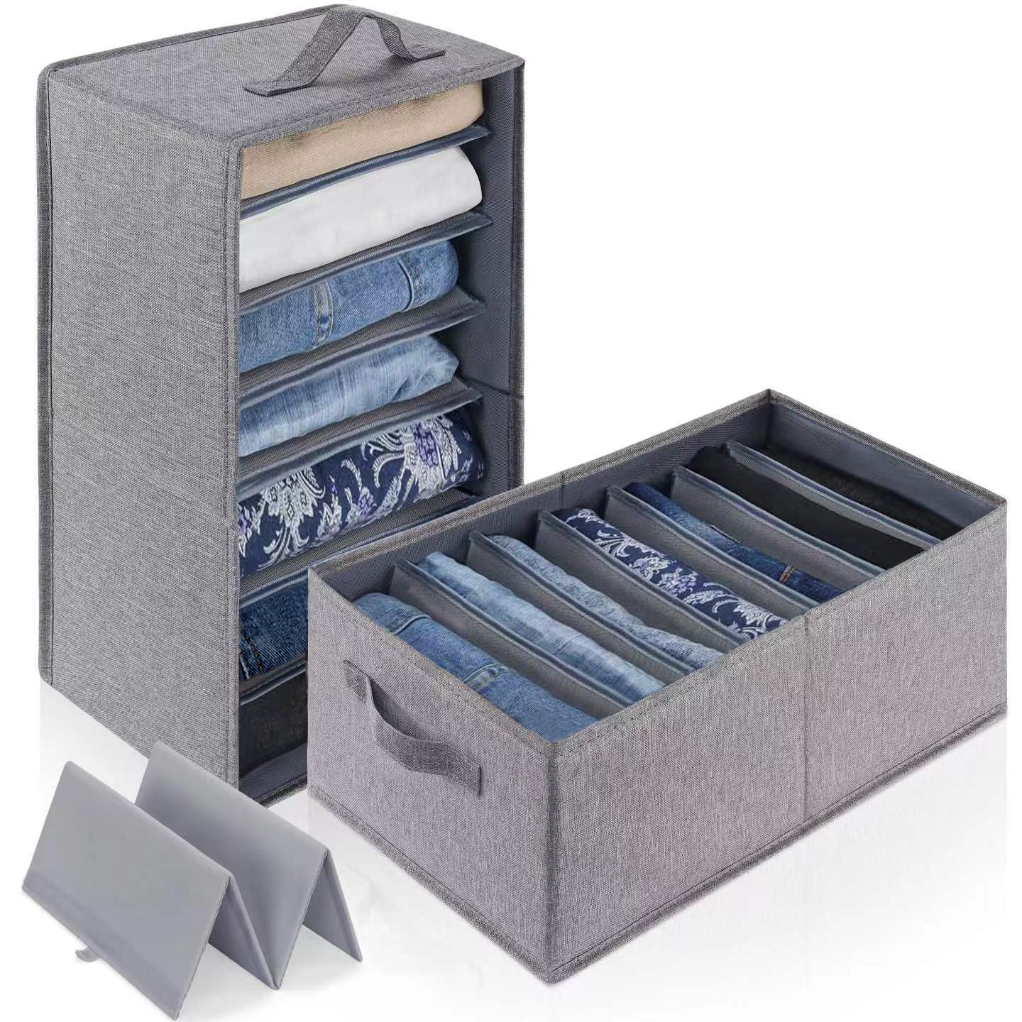 Set de 2 Caisse Rangement - Boite Tiroir en Tissu, Bac et Rangement ...