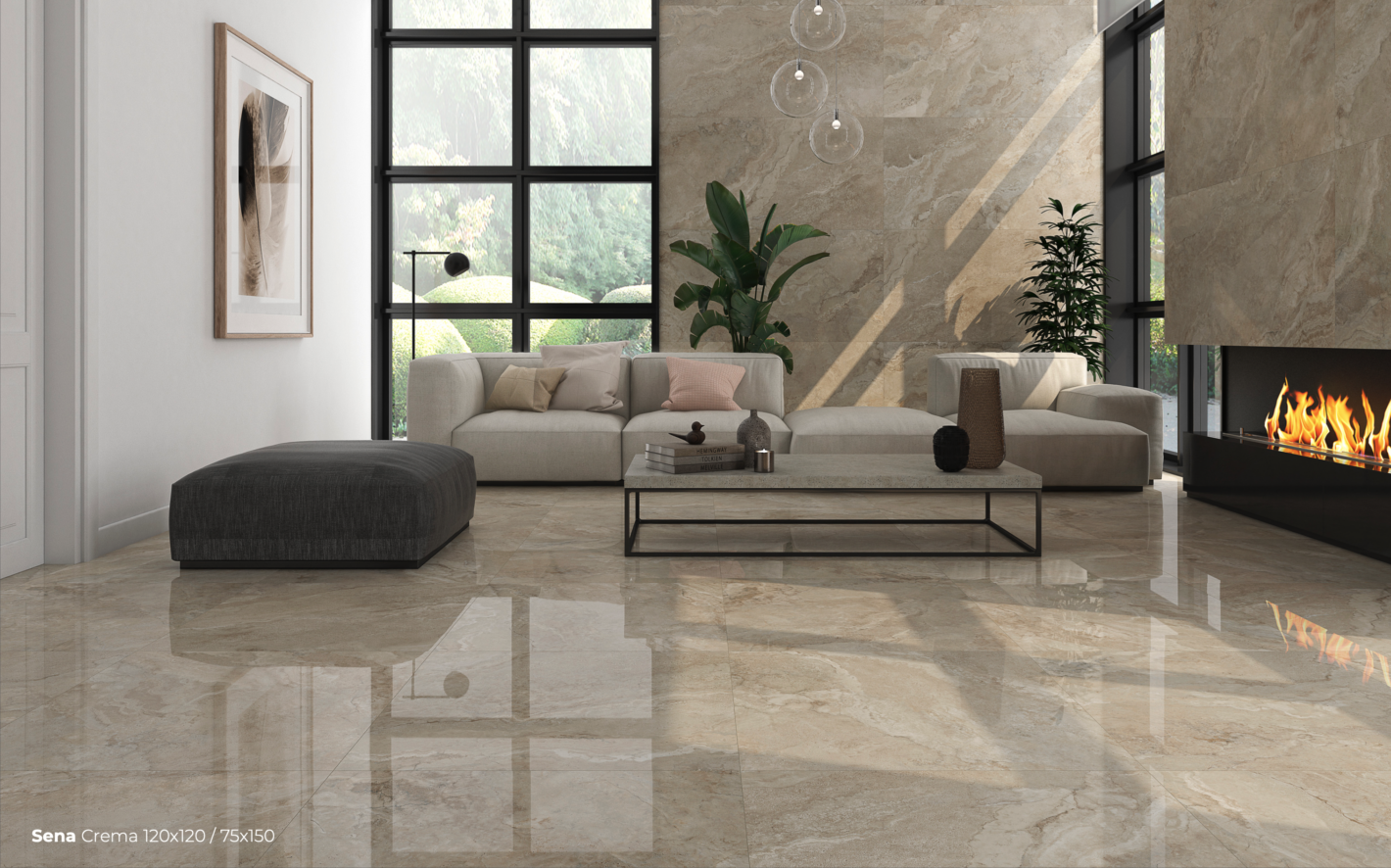 PORCELÁNICO SENA 120X120 CREMA PULIDO | Leroy Merlin