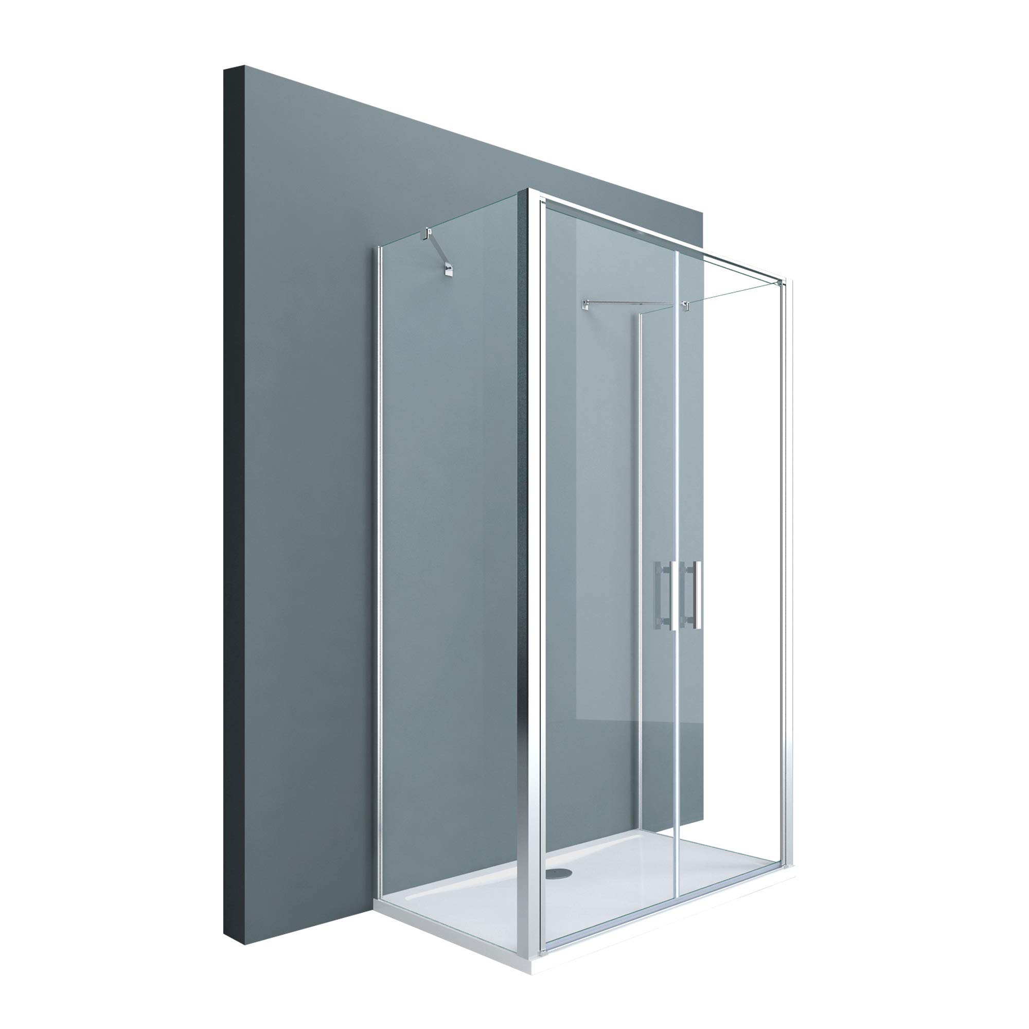 Doporro cabine de douche avec receveur pour un seul mur paroi de douche ...