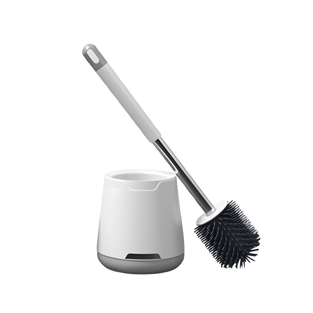 Brosse WC Premium - Brosse WC en silicone avec support - Sur pied - Séchage rapide, hygiénique ...