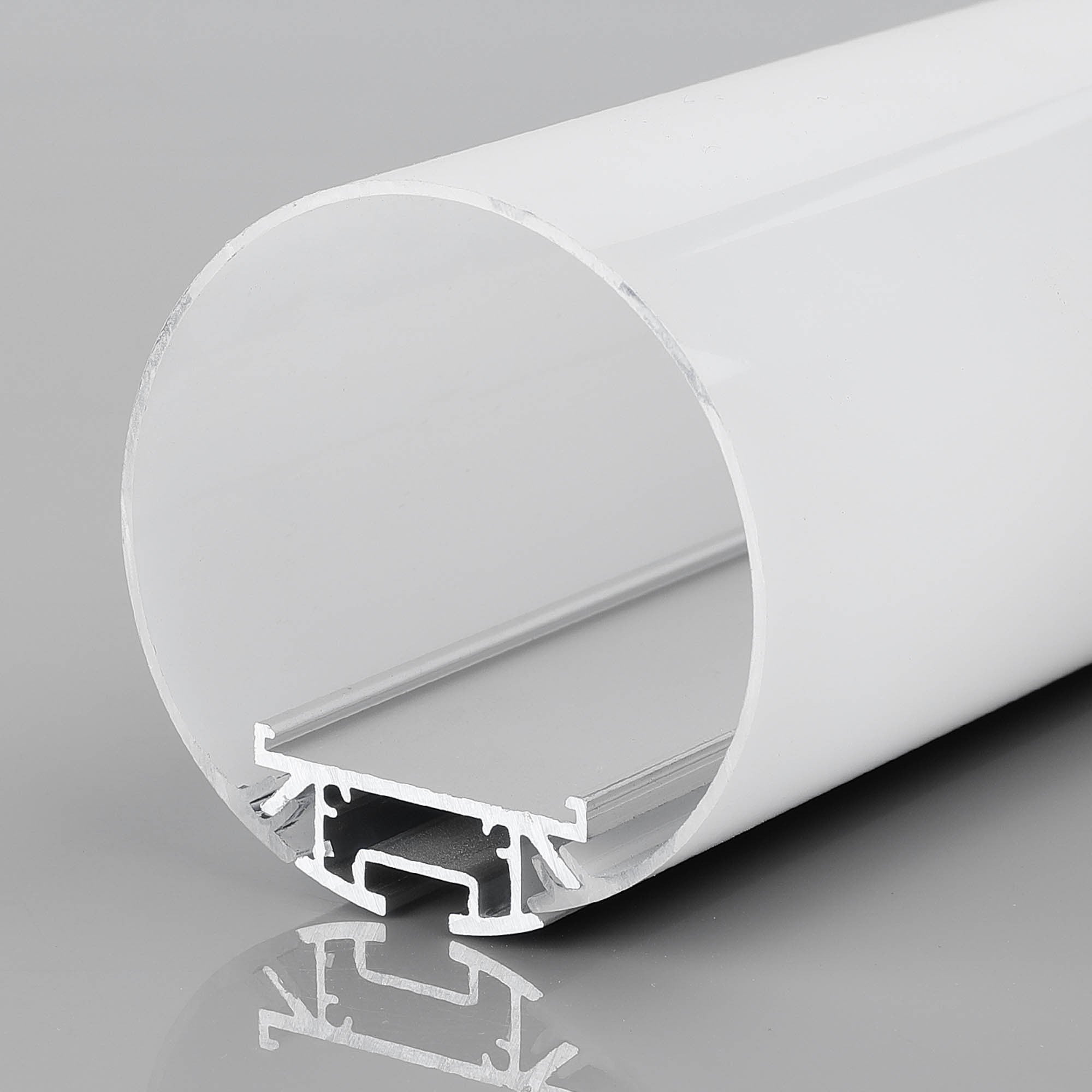 Profil cylindrique suspendu pour ruban LED - ø 60 mm - Avec diffuseur ...