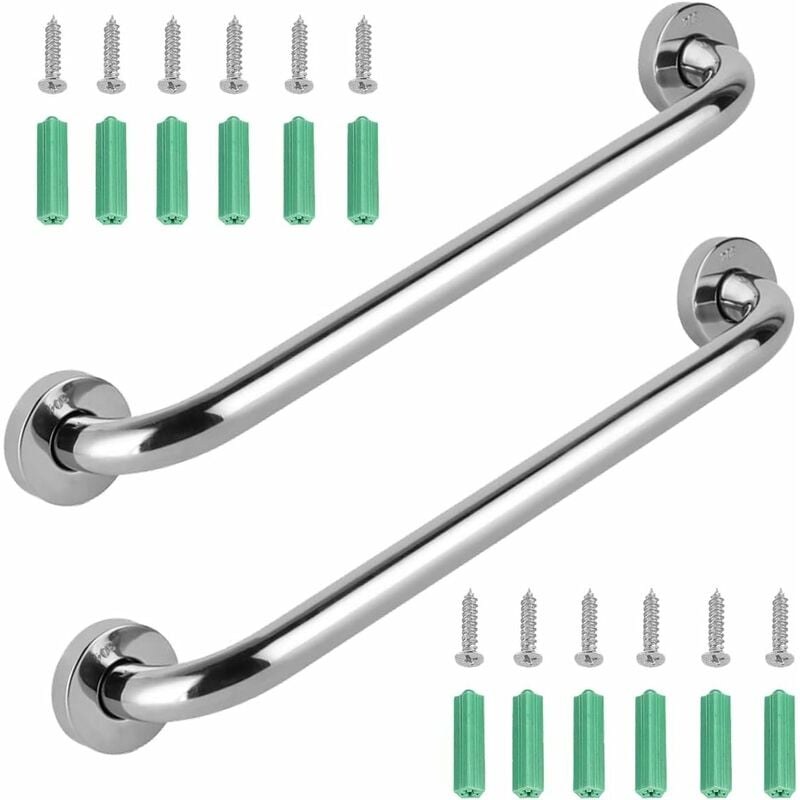 Barras de apoyo para baño de acero inoxidable de 2 piezas, barras de ...