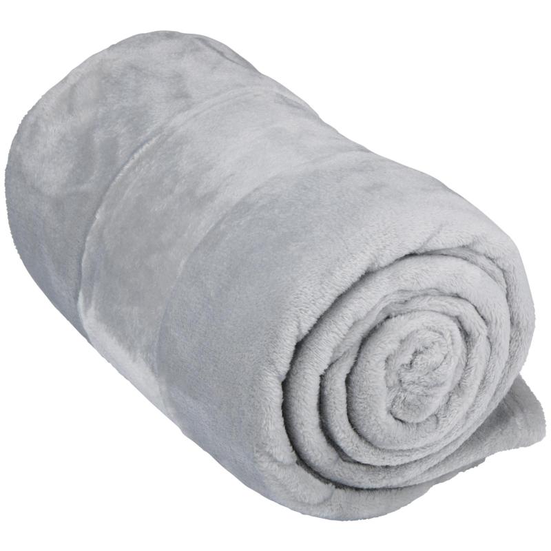 Manta de franela 200 x 150 cm gris claro | Leroy Merlin
