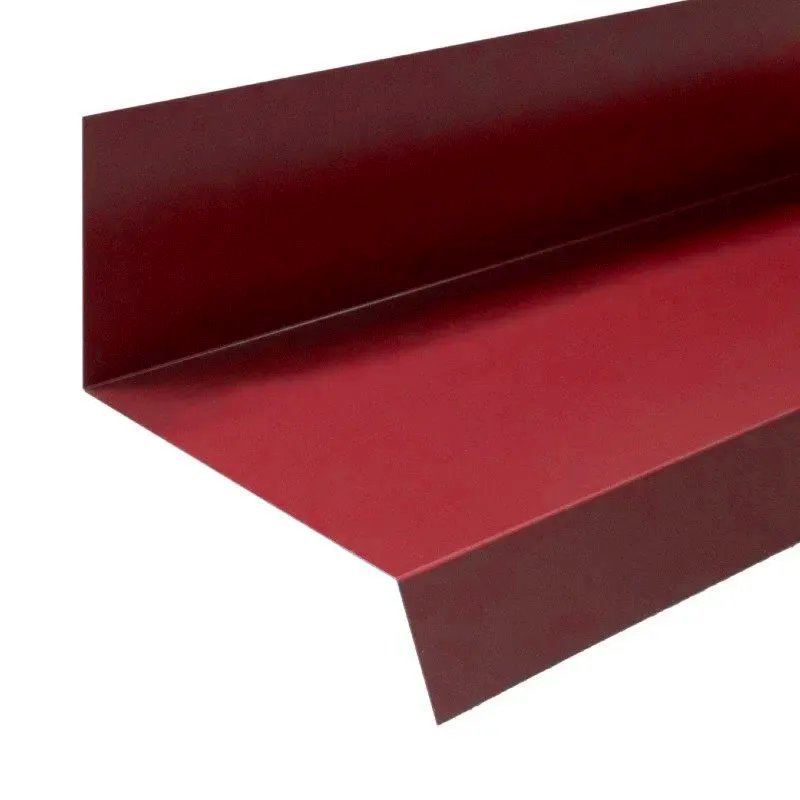 Rive contre mur Grand Plat Longueur 2,10m - Rouge / Brun RAL 8012 ...