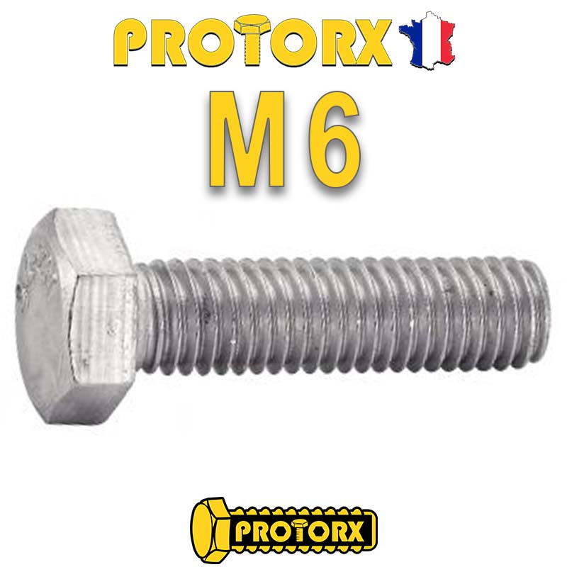 Vis à Métaux Tête Hexagonale Entièrement Filetée : (M6 x 60mm) x 5pcs | VM TH | Acier Inox A2 ...