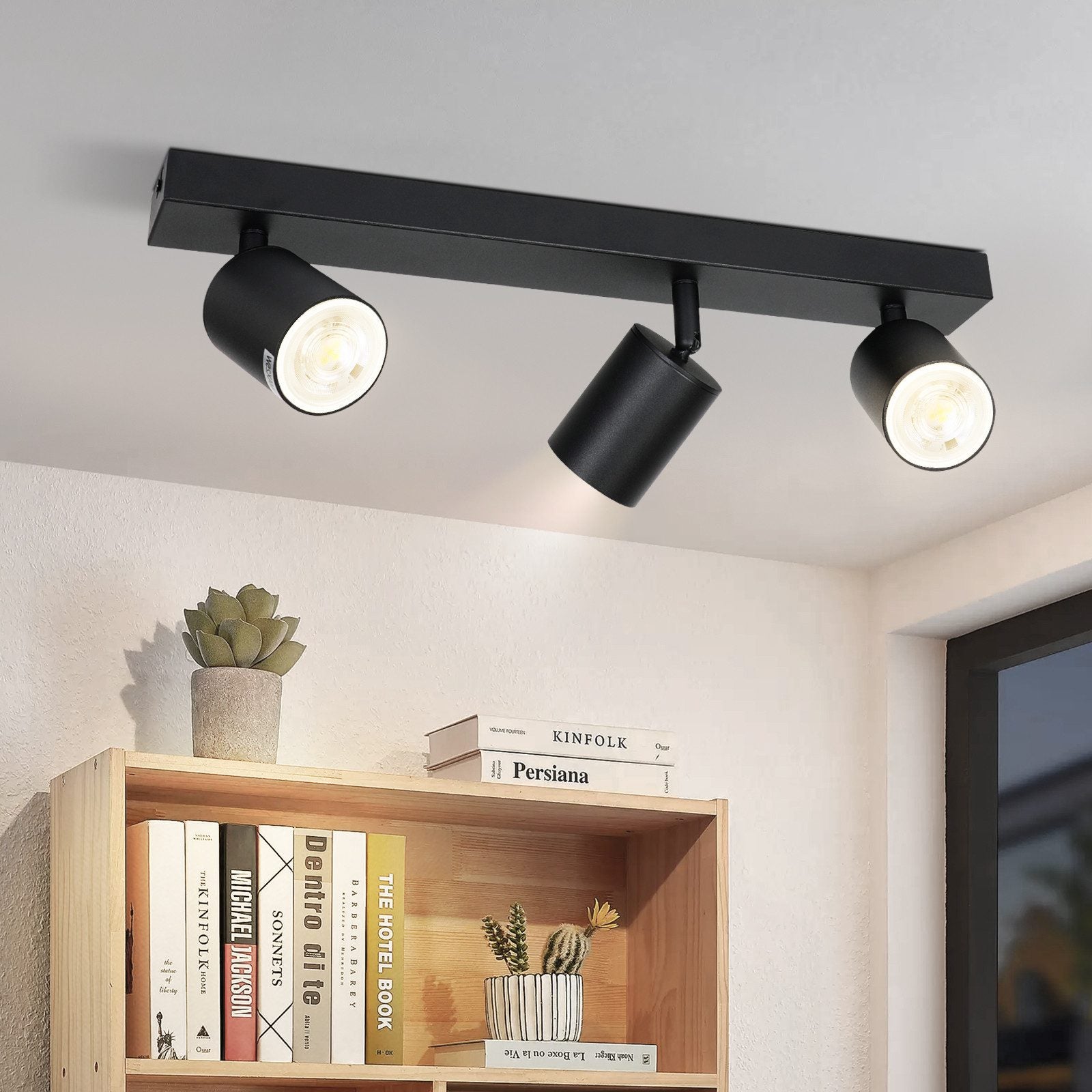 ZMH Foco de techo de 3 llamas Lámpara de techo moderna 42CM GU10 para ...